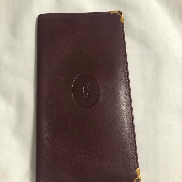 Cartier | Bags | Authentic Cartier Vintage Checkbook Long Wallet | Poshmark